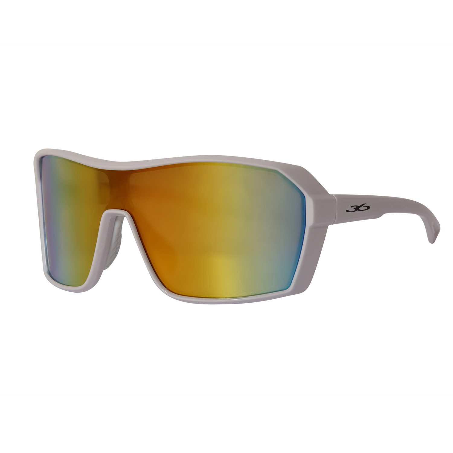 Fiets zonnebril - REVO wit, spiegelglas